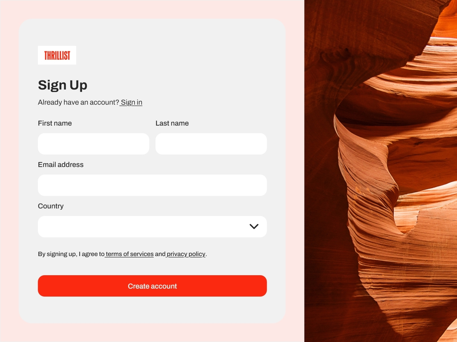Sign Up page by Richa Srivastava on Dribbble