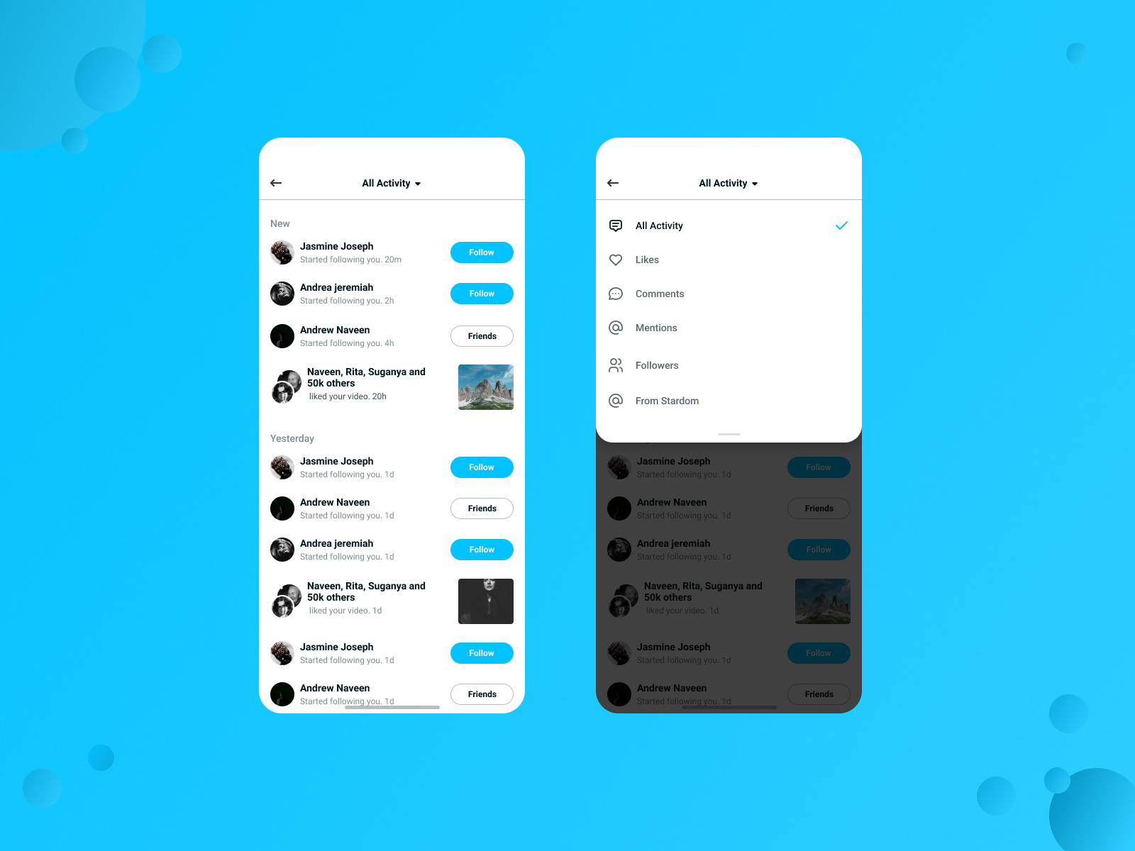 Notification Screen by Pop Daniel M on Dribbble