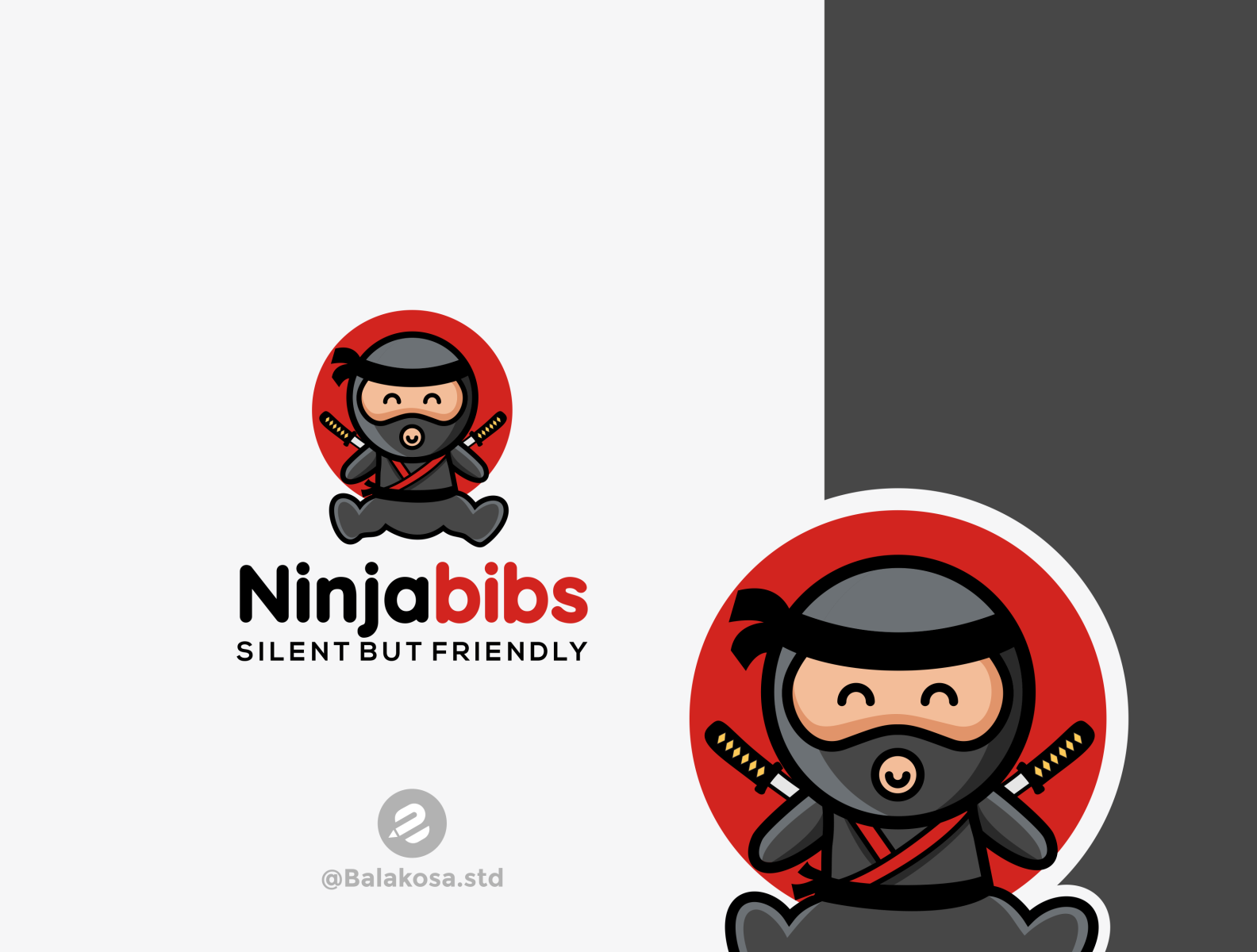 Ninjabibs logo by Balakosa Studio on Dribbble