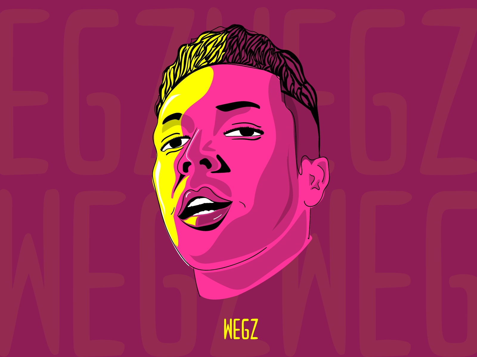 Face illustration (WEGZ) by Abdelrhman mohamed on Dribbble
