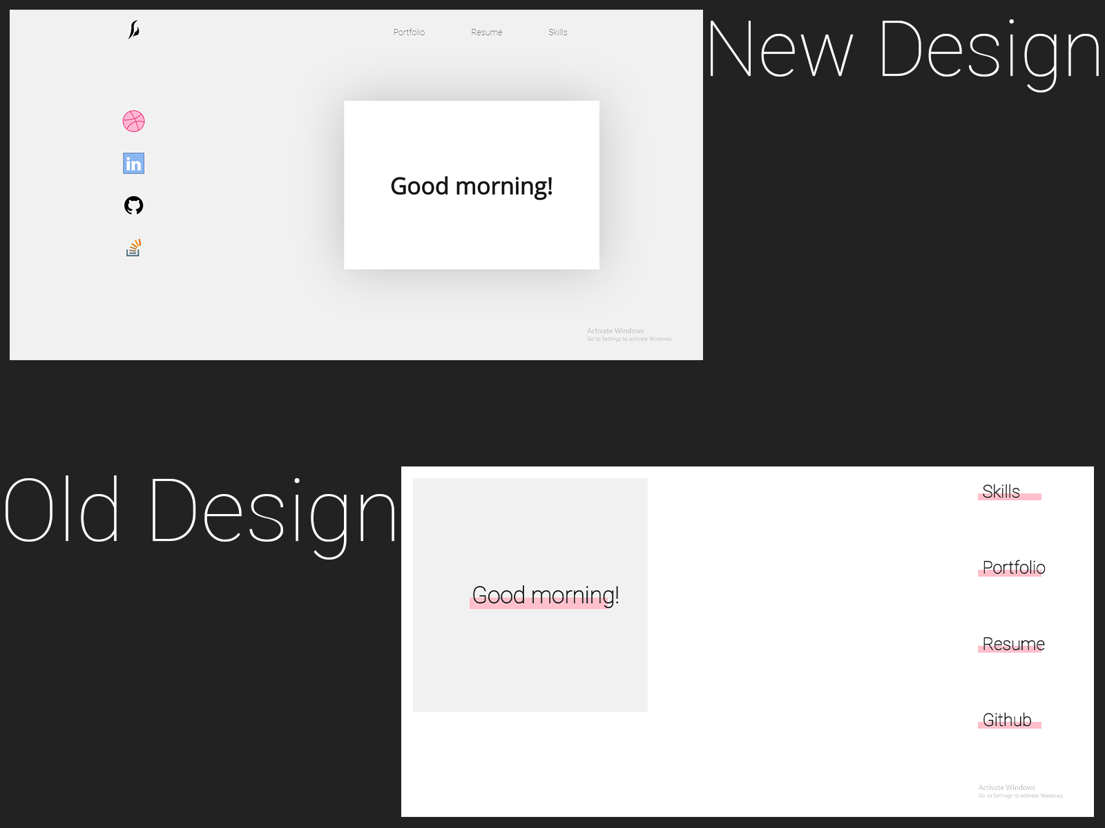 Design Update ( Personal portfolio website ) by candypheonix-io on Dribbble