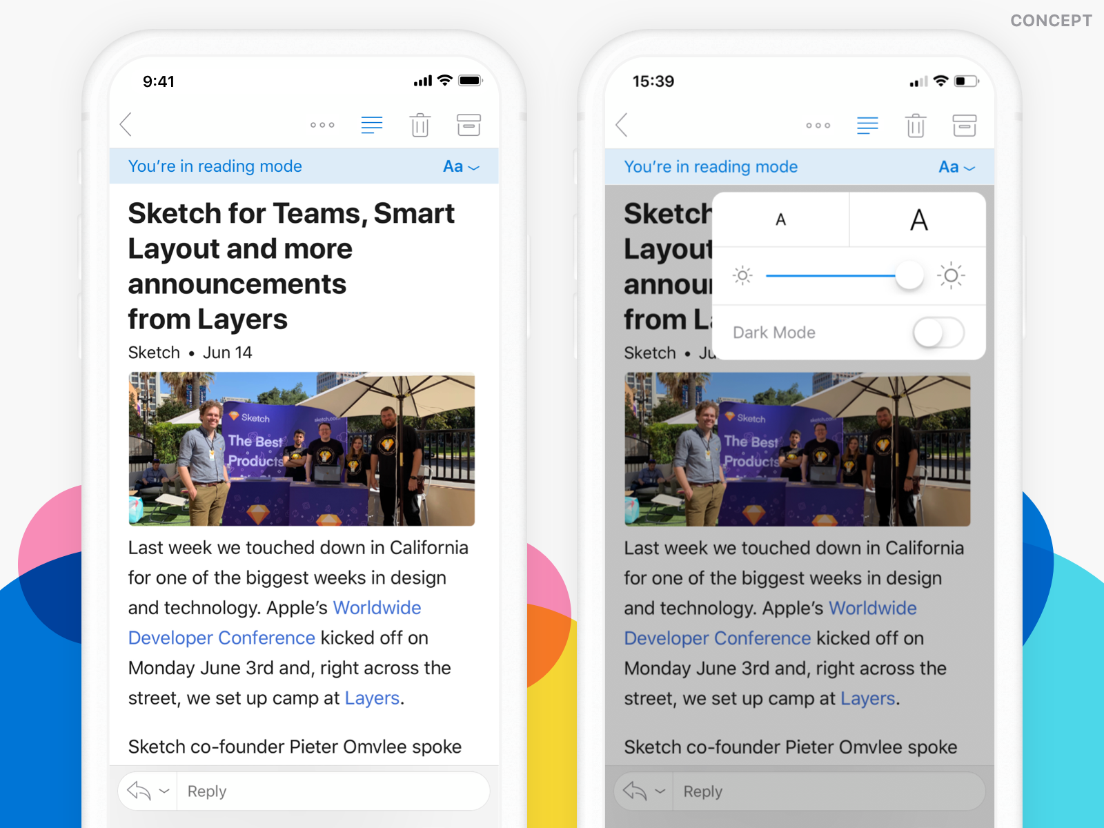 Email Reading Mode - Concept by Alex Muench on Dribbble
