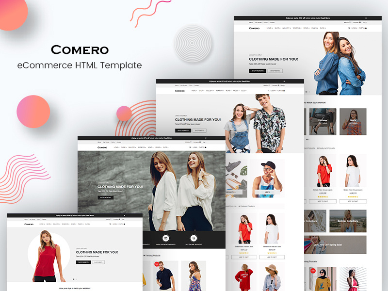 Comero - eCommerce HTML Template by EnvyTheme LLC on Dribbble