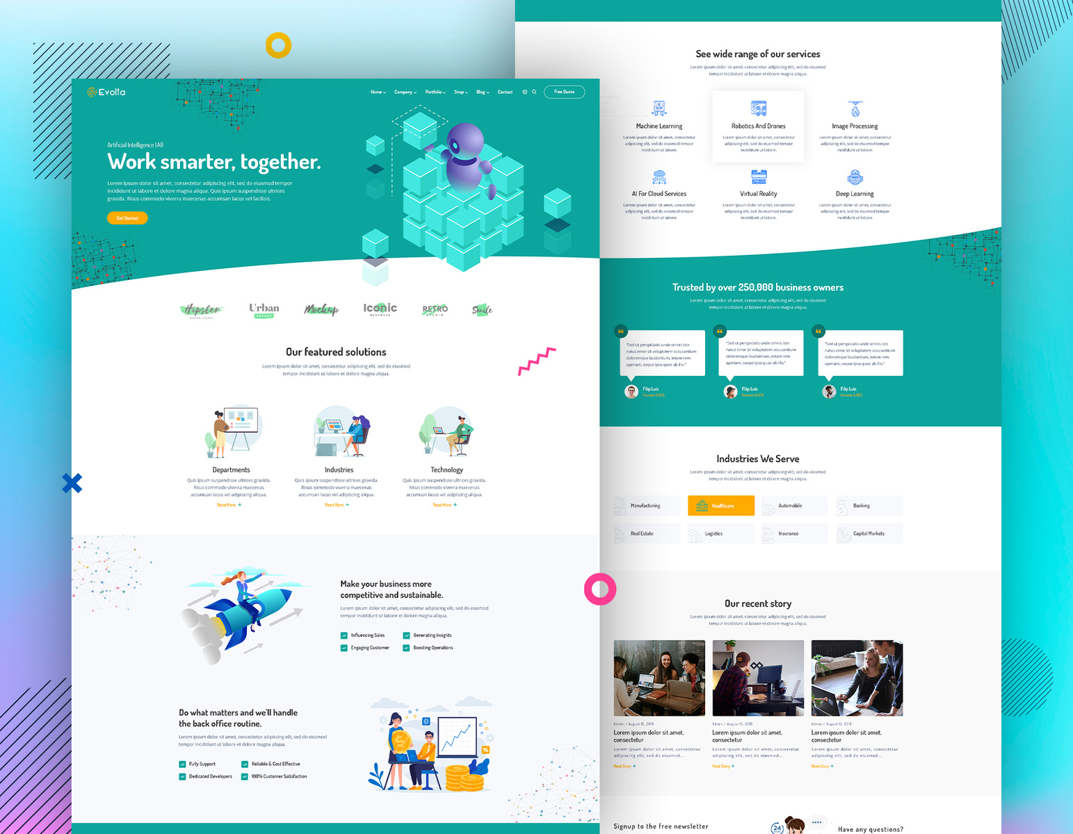 AI Landing Page Concept by EnvyTheme LLC on Dribbble