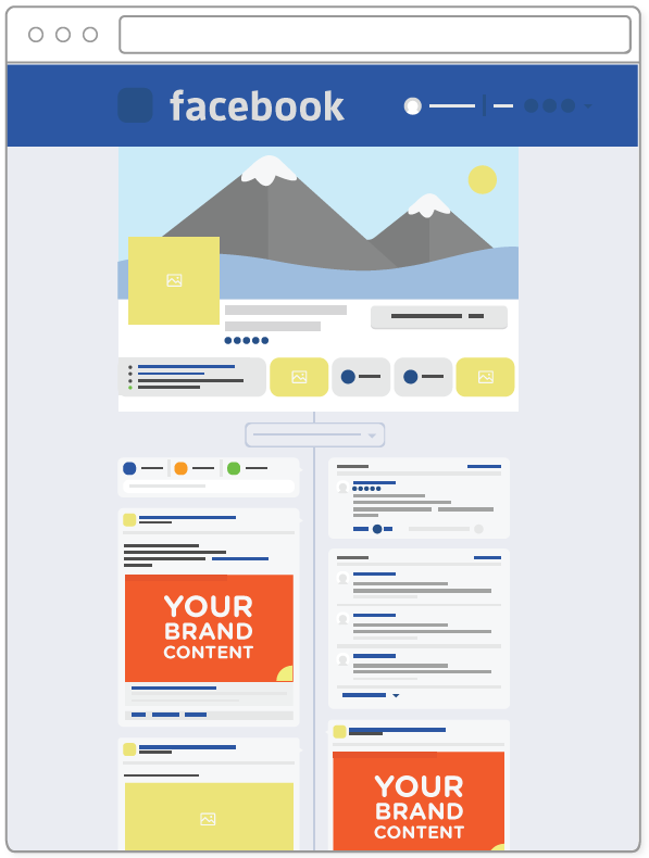 Dribbble - facebook-web-illustration.png by Kevin White