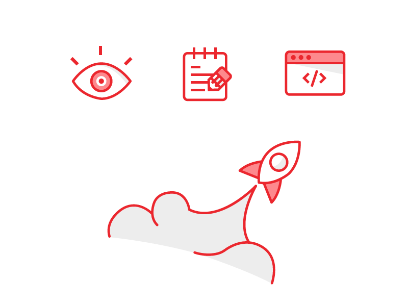 Red Process Icons by Kevin White for Hook & Loop on Dribbble