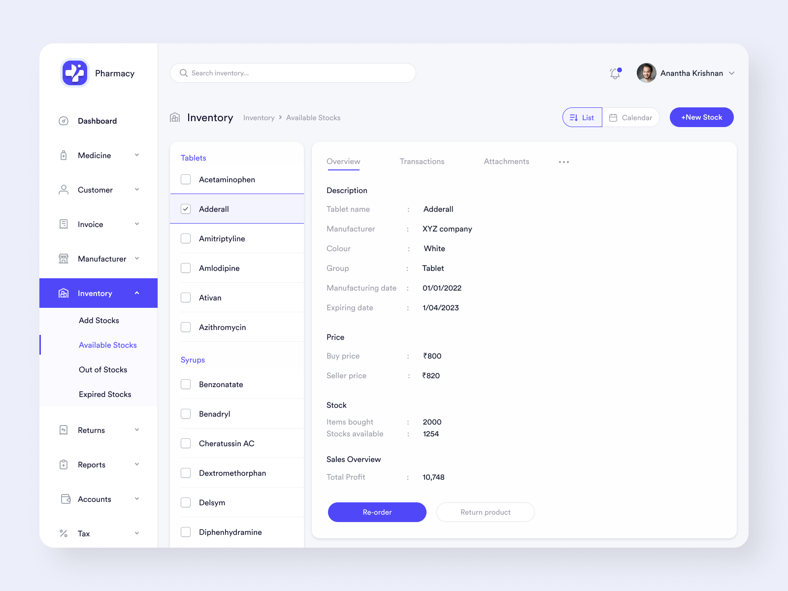 Inventory screen by Anantha Krishnan on Dribbble