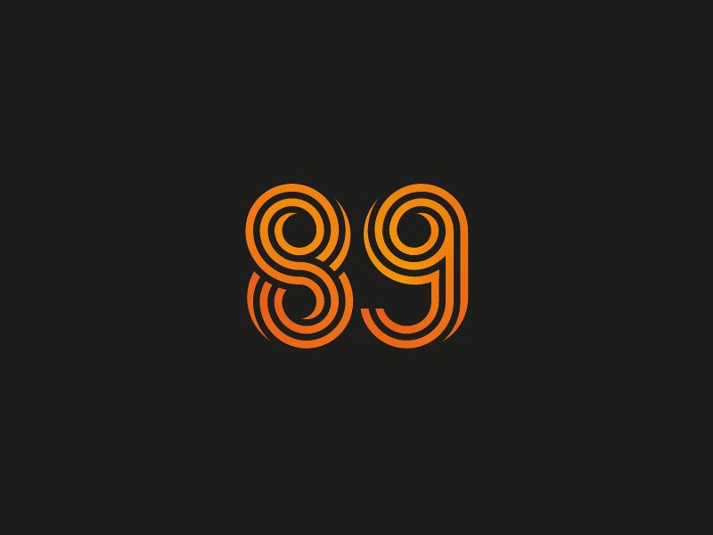 Number 89 Logo Design by Mihai Dolganiuc on Dribbble