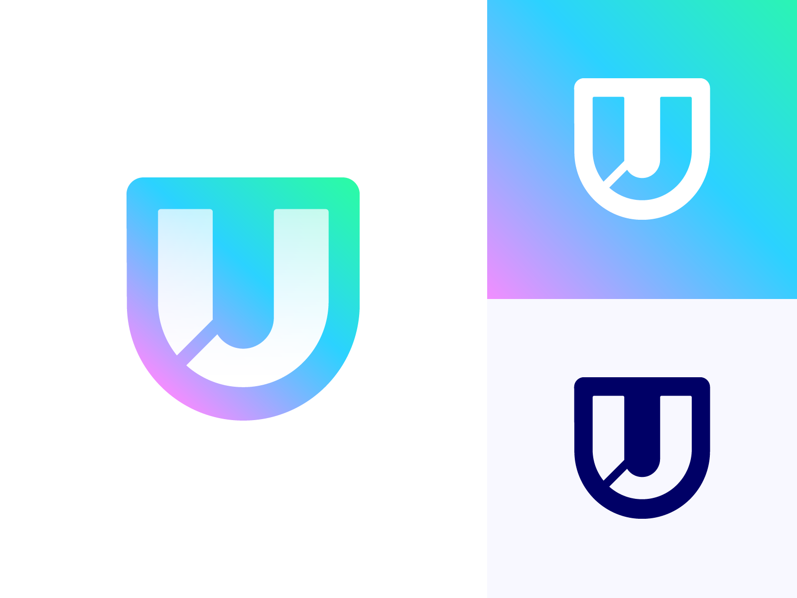 UJ Monogram Logo Design by Mihai Dolganiuc on Dribbble