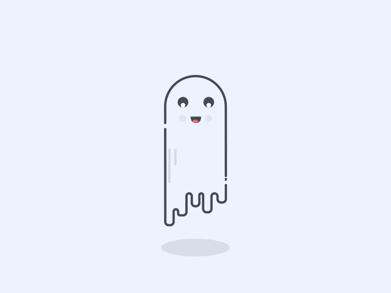 A cute ghost by Yash Moon on Dribbble