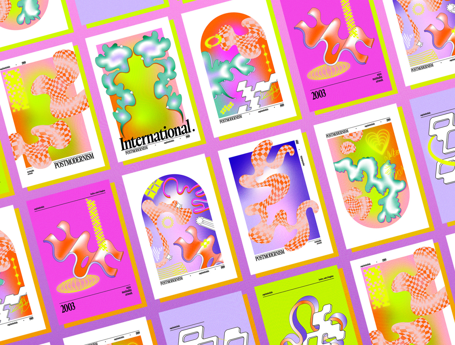 SQUIGGLE DIGGLE MAXIMALIST POSTERS by Angela Lukanovich Rupprechter on Dribbble