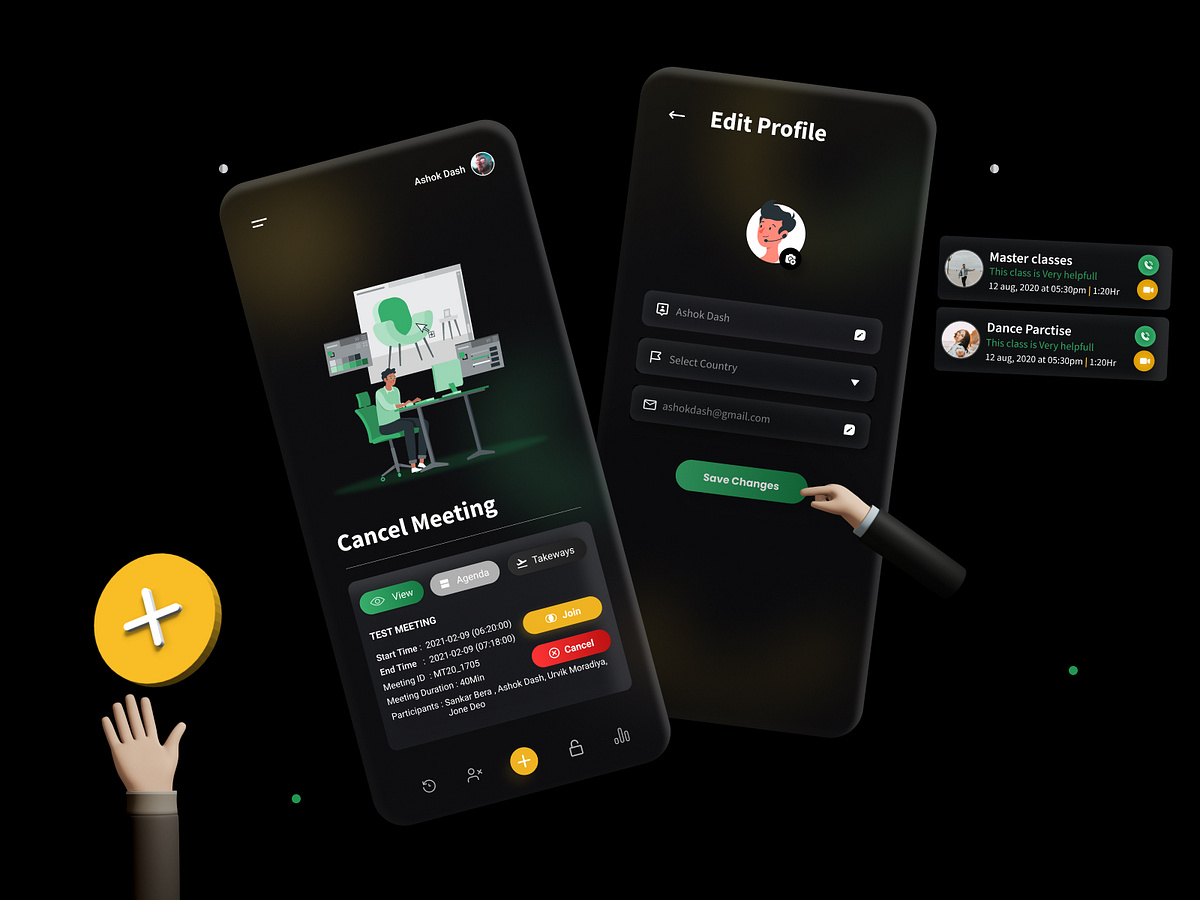 Browse thousands of Meeting UI images for design inspiration | Dribbble