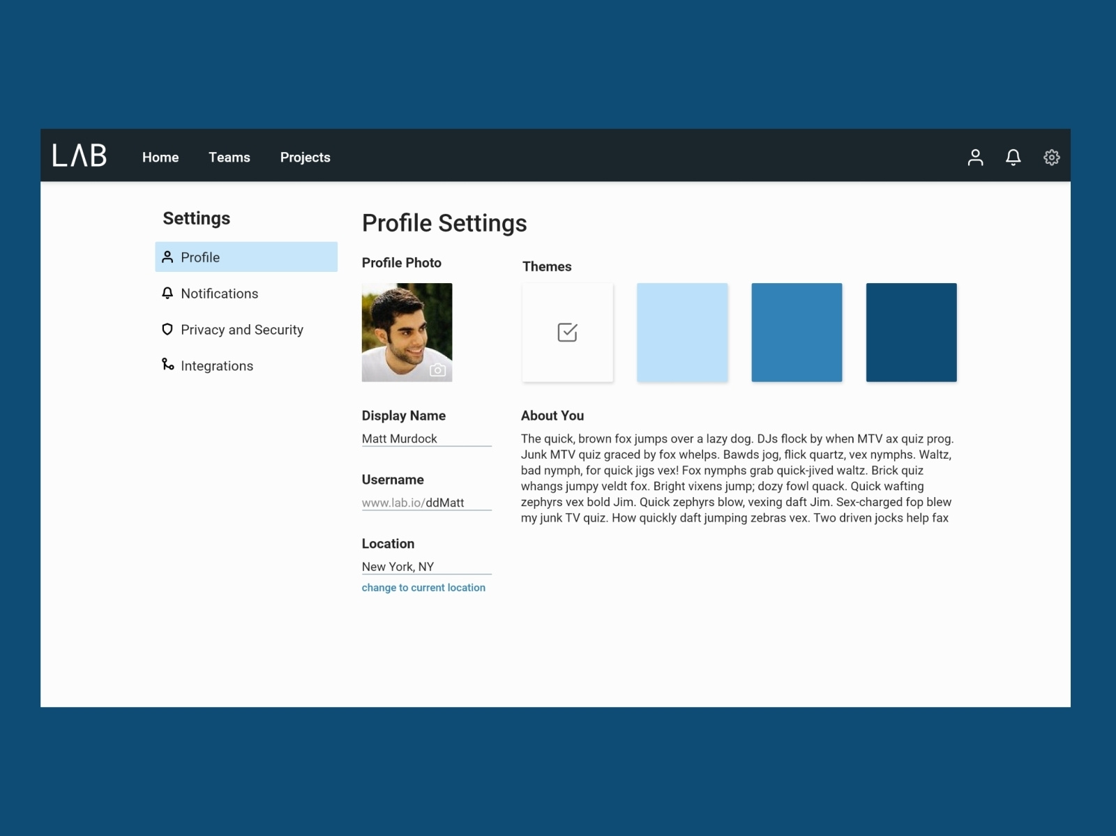 Settings for a Team Collab Workspace by CE on Dribbble