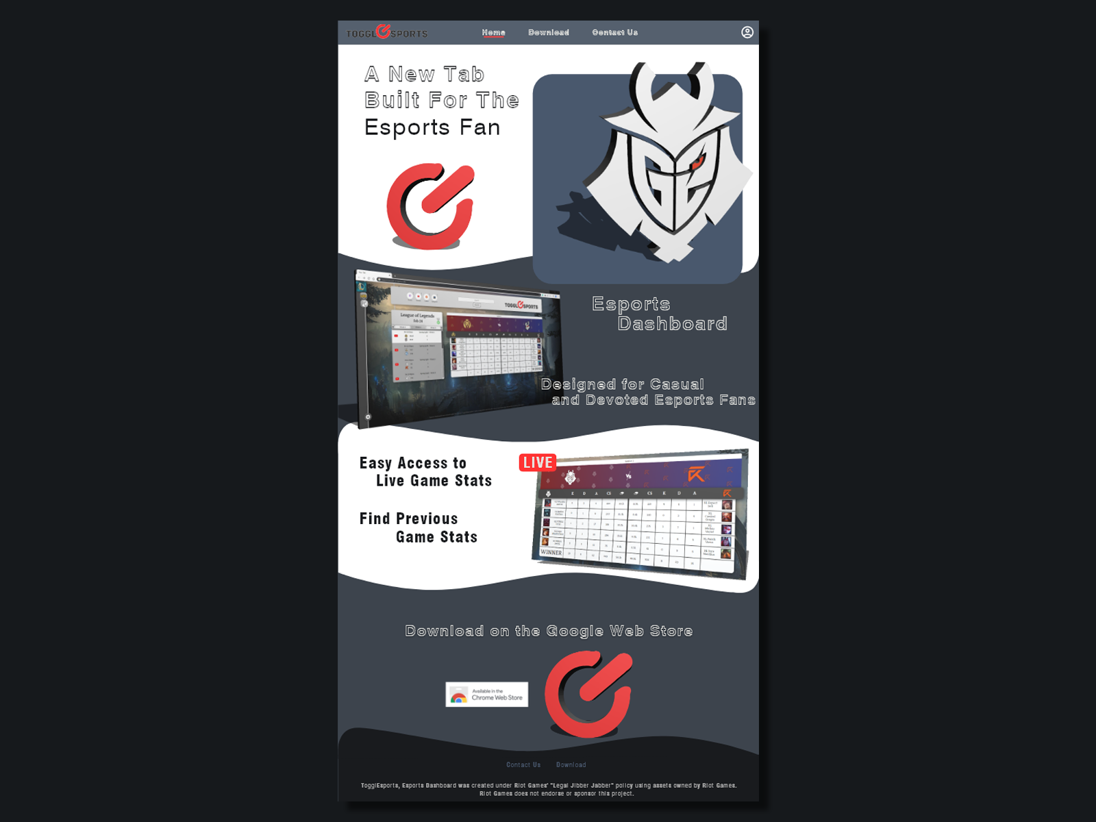 Esports Dashboard Homepage by Jwaugh3 on Dribbble