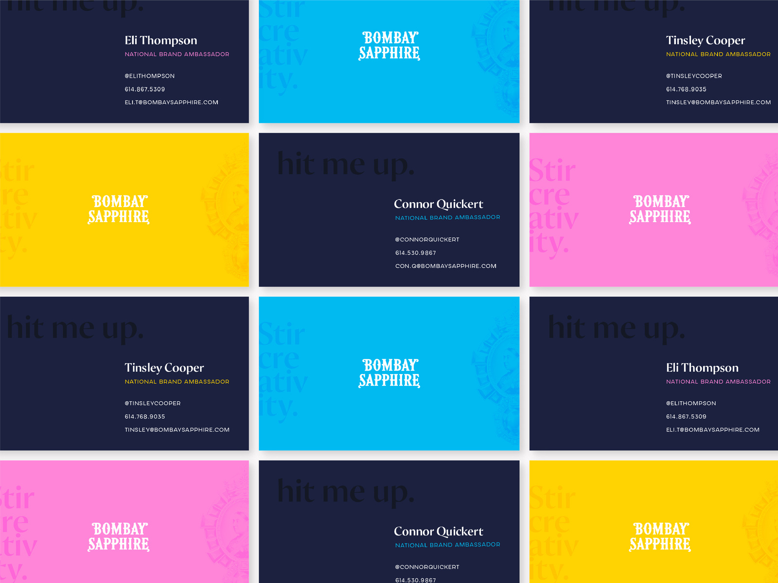 Bombay Sapphire Business Cards — Variant 3 by Garet Camella on Dribbble