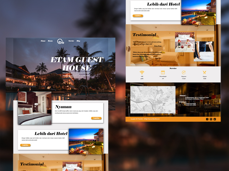 Guest House company profile Web Ui by Ishak Masjhoer on Dribbble