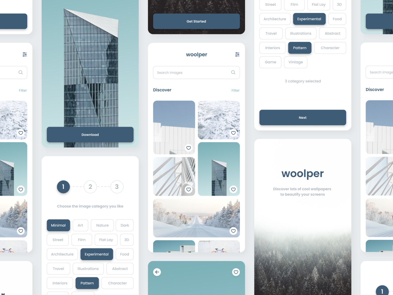 Woolper - Wallpaper Mobile App by uxwelist on Dribbble