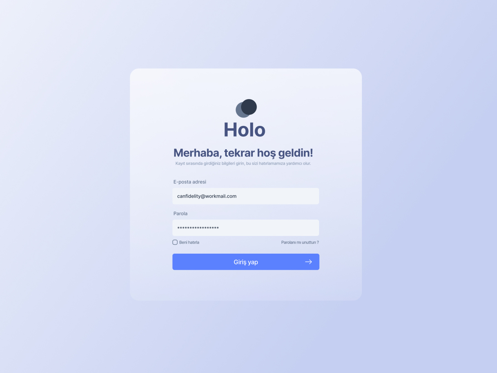 Login Page by Can on Dribbble