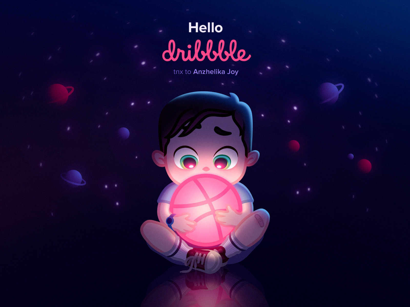 Hello dribble! by Anton Dmitriev on Dribbble