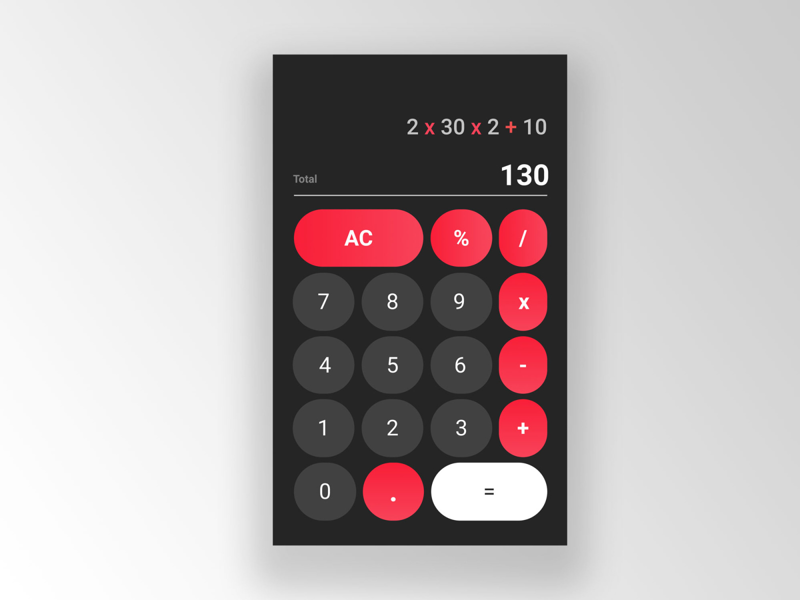 Dark Calculator by Yosef Alnajjar on Dribbble