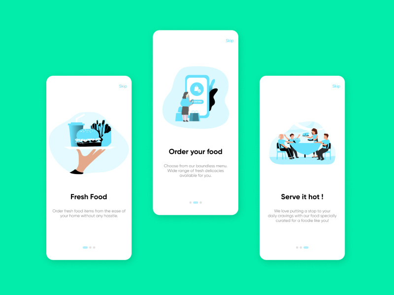 Food Delivery app Onboarding screens by DAKSH ASWAL on Dribbble