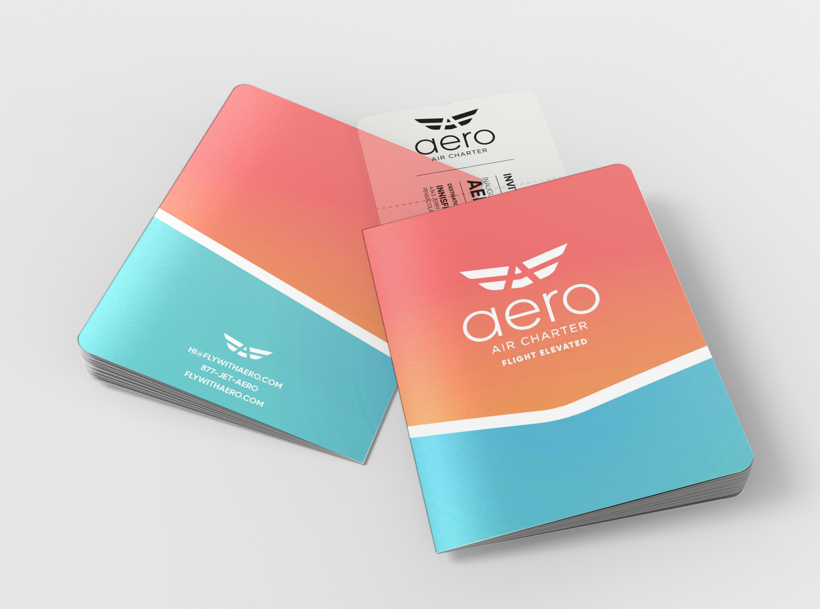 Aero Air Charter Brand Launch Collateral by Liz Long for HatchMark ...