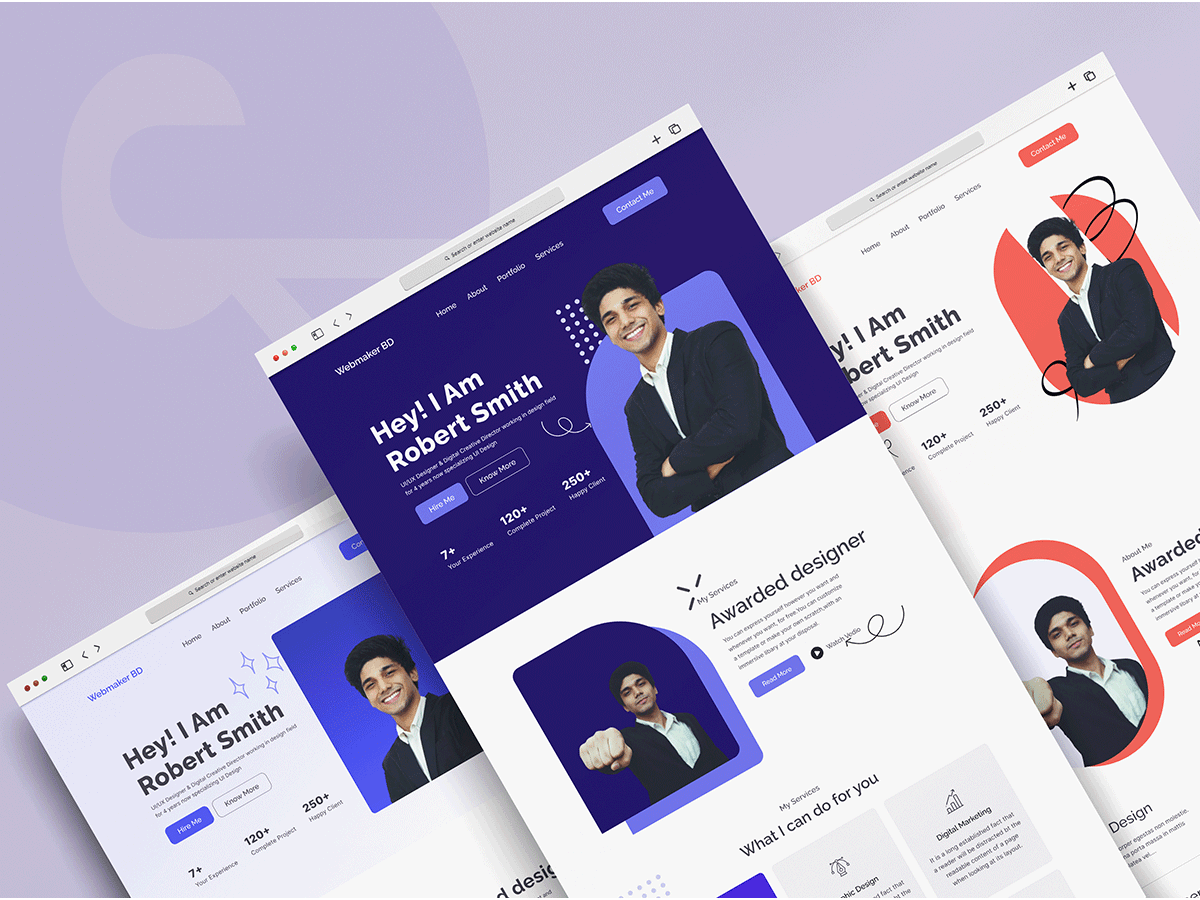 Webmakerbd - Personal Portfolio FigmaTemplate by Syed Nazmul Hasan - WordPress Developer ...