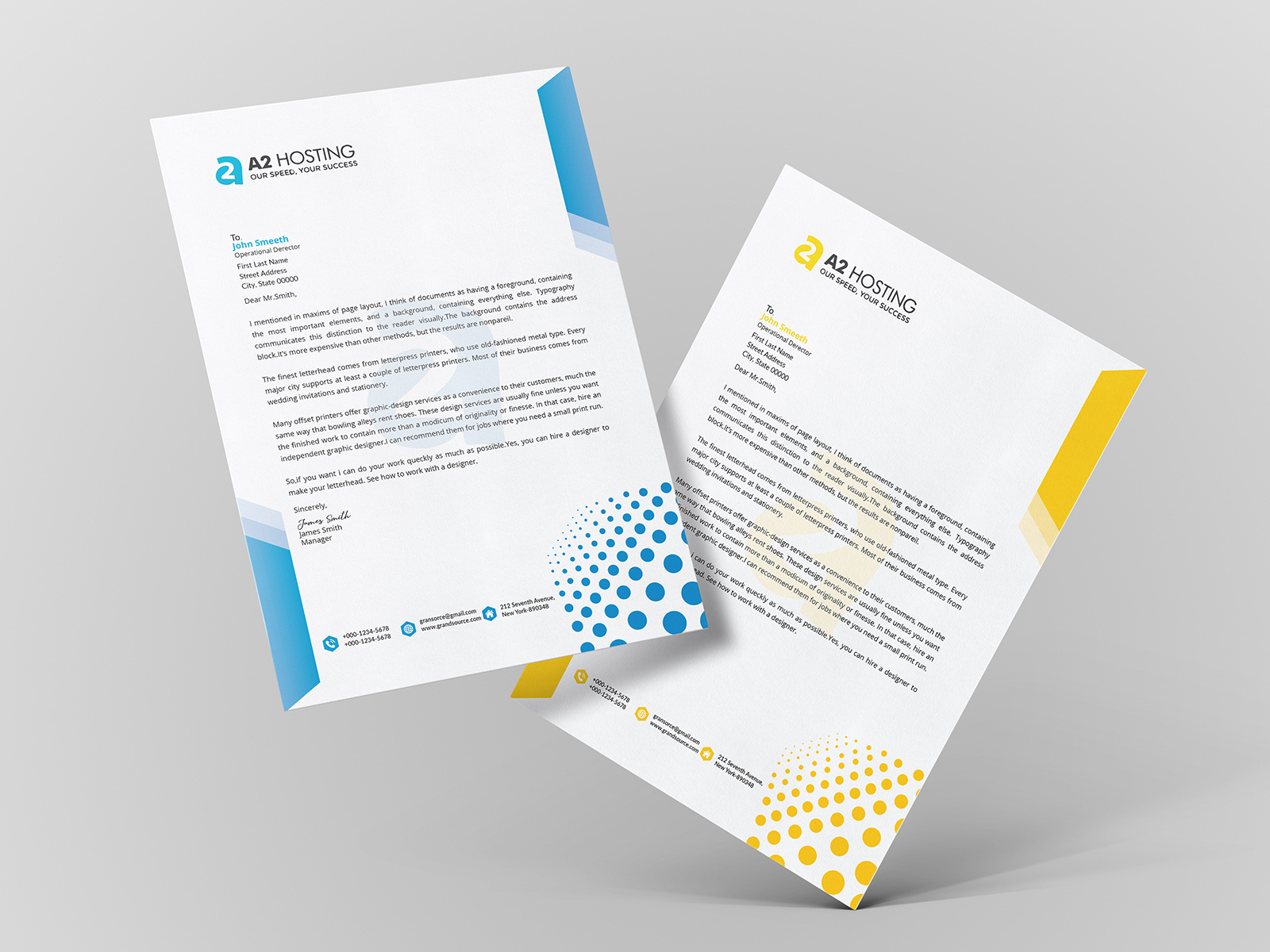 Letterhead Design Template by Mohammad Rabbi on Dribbble