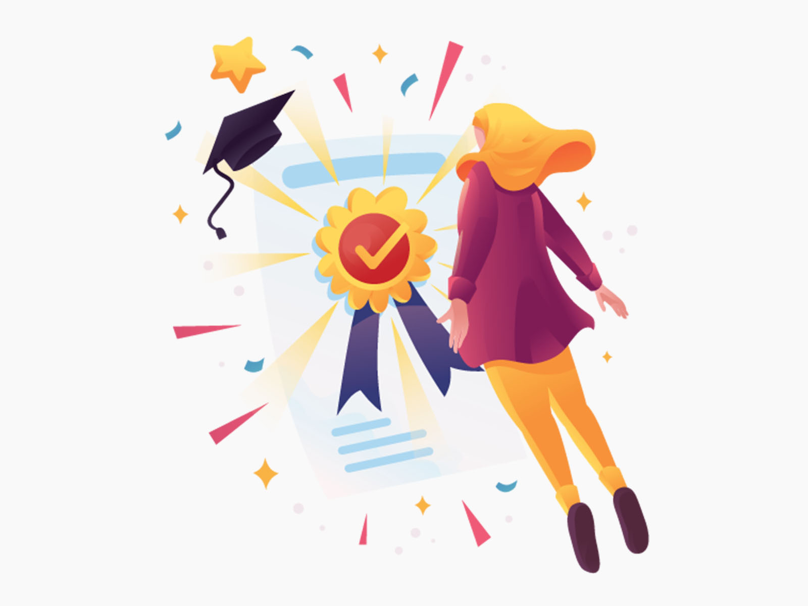 Certification Illustration by Pixel True on Dribbble