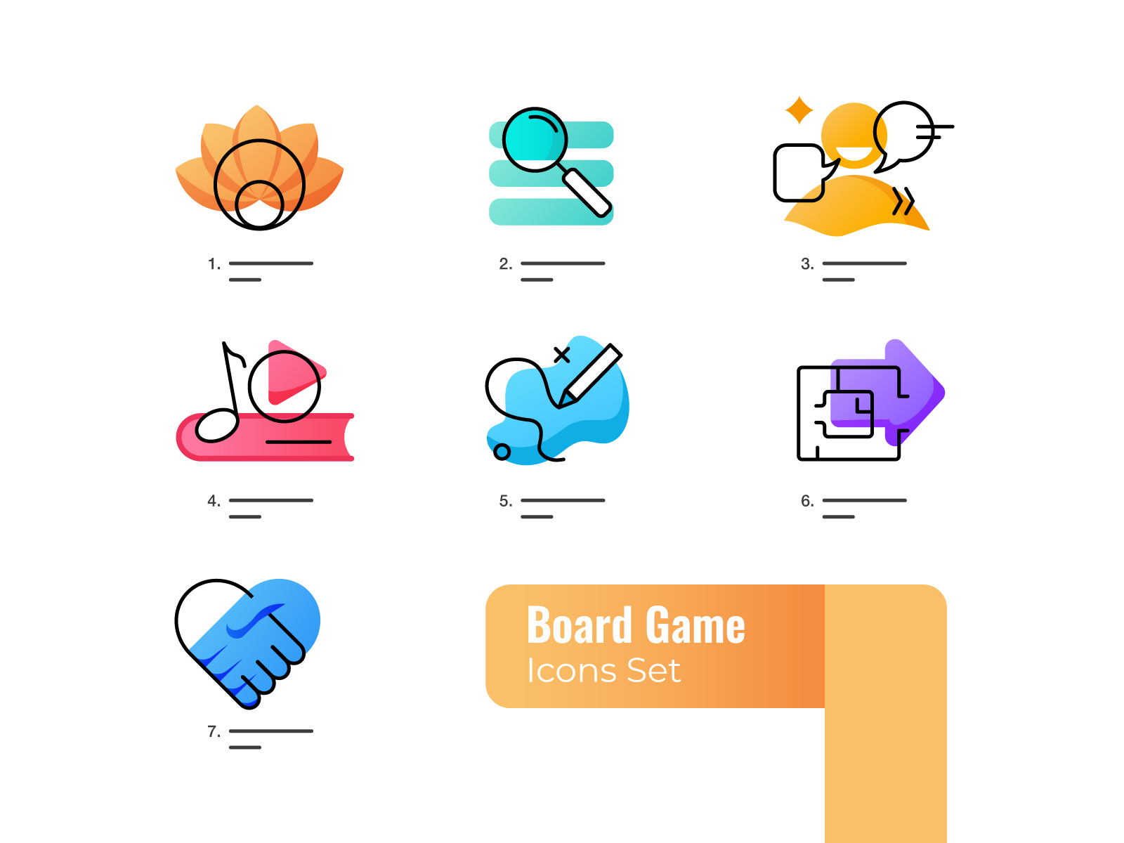 Board Game. Icons set by Anna Maksimenko on Dribbble
