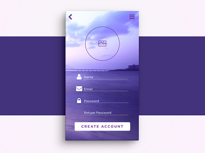 Mobile UI (Create Account) by Jothish John on Dribbble