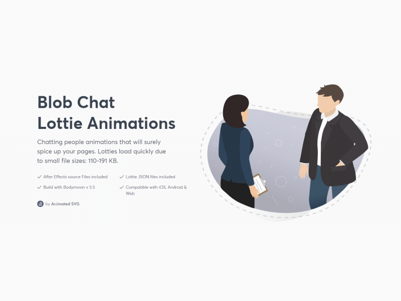 Blob chat Lottie animation by LottieFolder.com on Dribbble