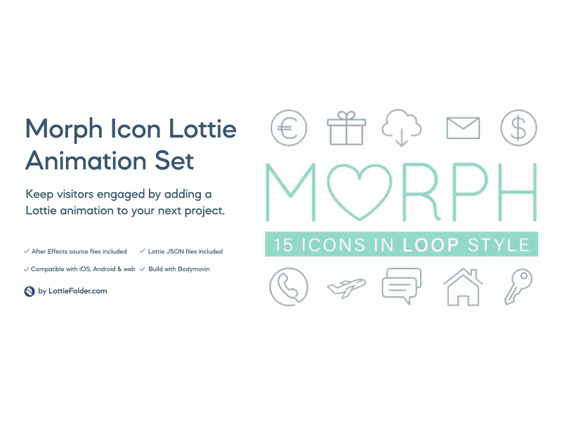 Lottie Morph Icon collection by LottieFolder.com on Dribbble