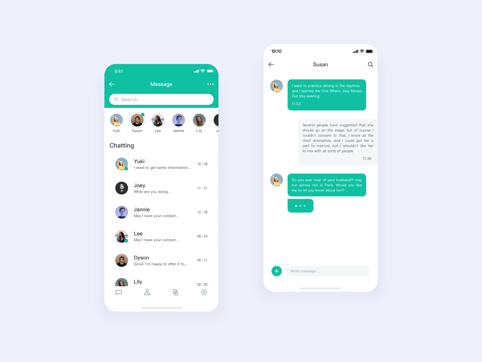 IM CHAT by sargo on Dribbble