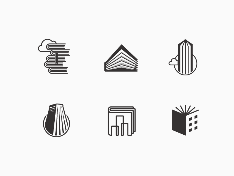 Book + building by Skirmantas Raila on Dribbble