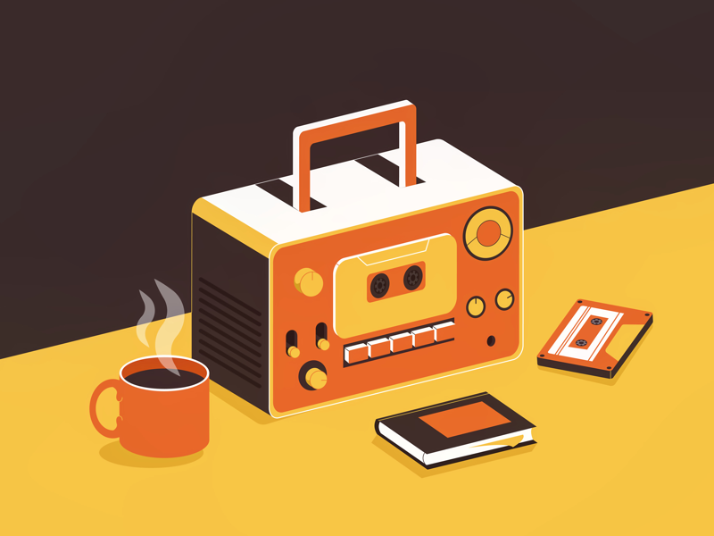 cassette player by Natalya Sergeevna on Dribbble