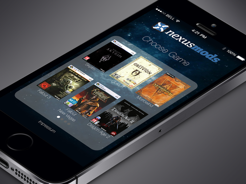 nexusmods.com app concpet by Alexander Hoerl on Dribbble