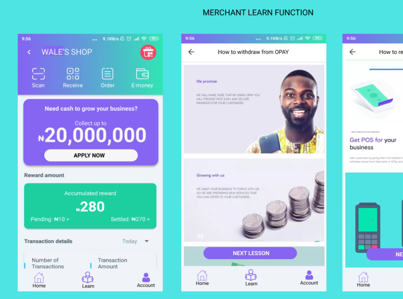 Merchant Learn Function by Wale Owoade on Dribbble