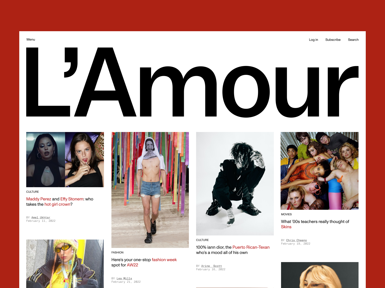 Online Magazine article page by Karyna Tiercelin on Dribbble