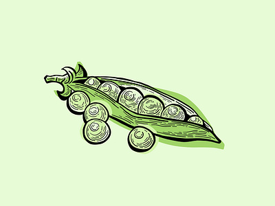 Peas in a pod illustration by Hoot Design Studio on Dribbble