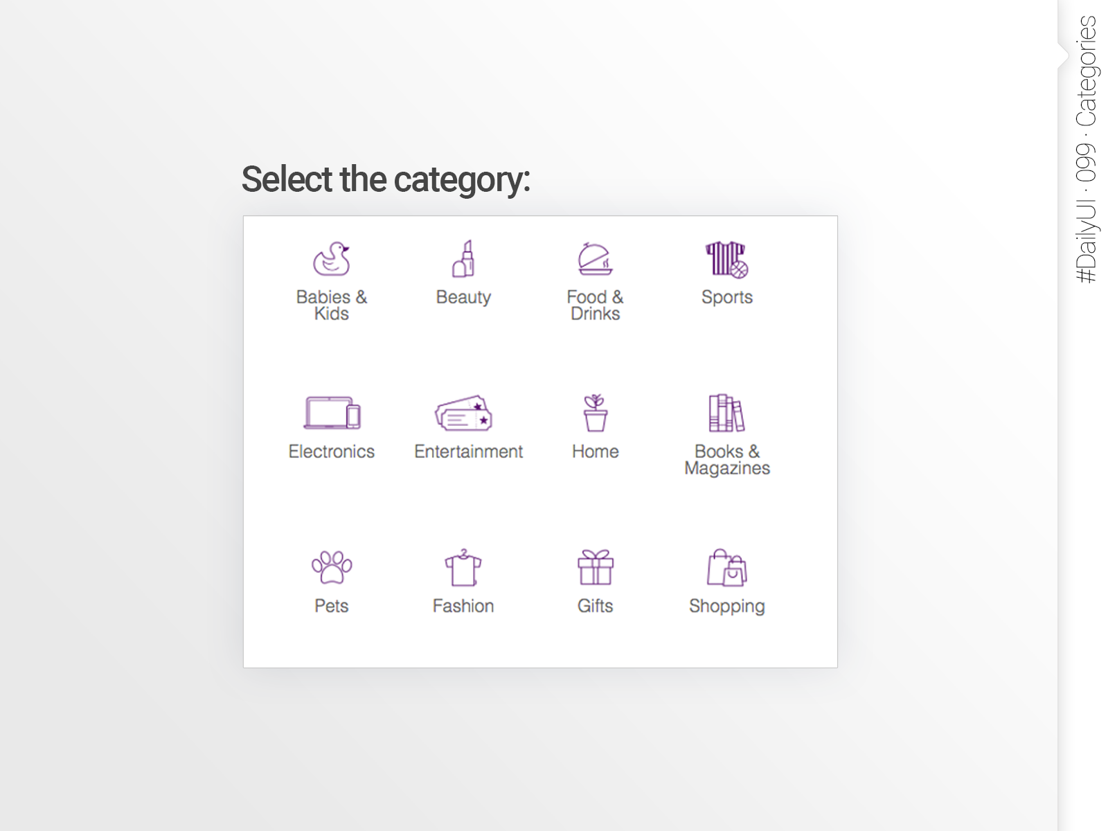 #DailyUI #099 #Categories by Vanessa Martini on Dribbble