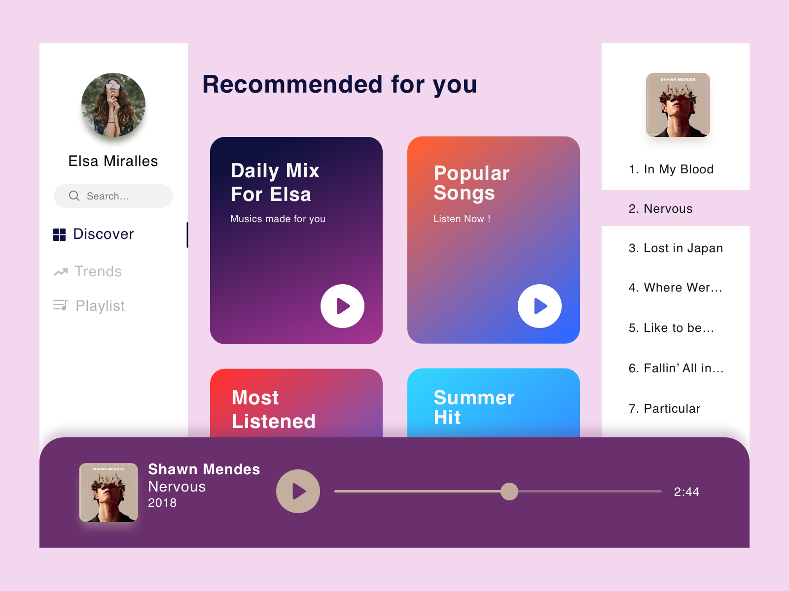 Music Web Player - UX/UI by Mickael Alias on Dribbble