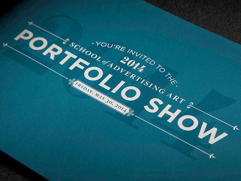 2014 SAA Portfolio Show Invitation by Matthew Flick on Dribbble
