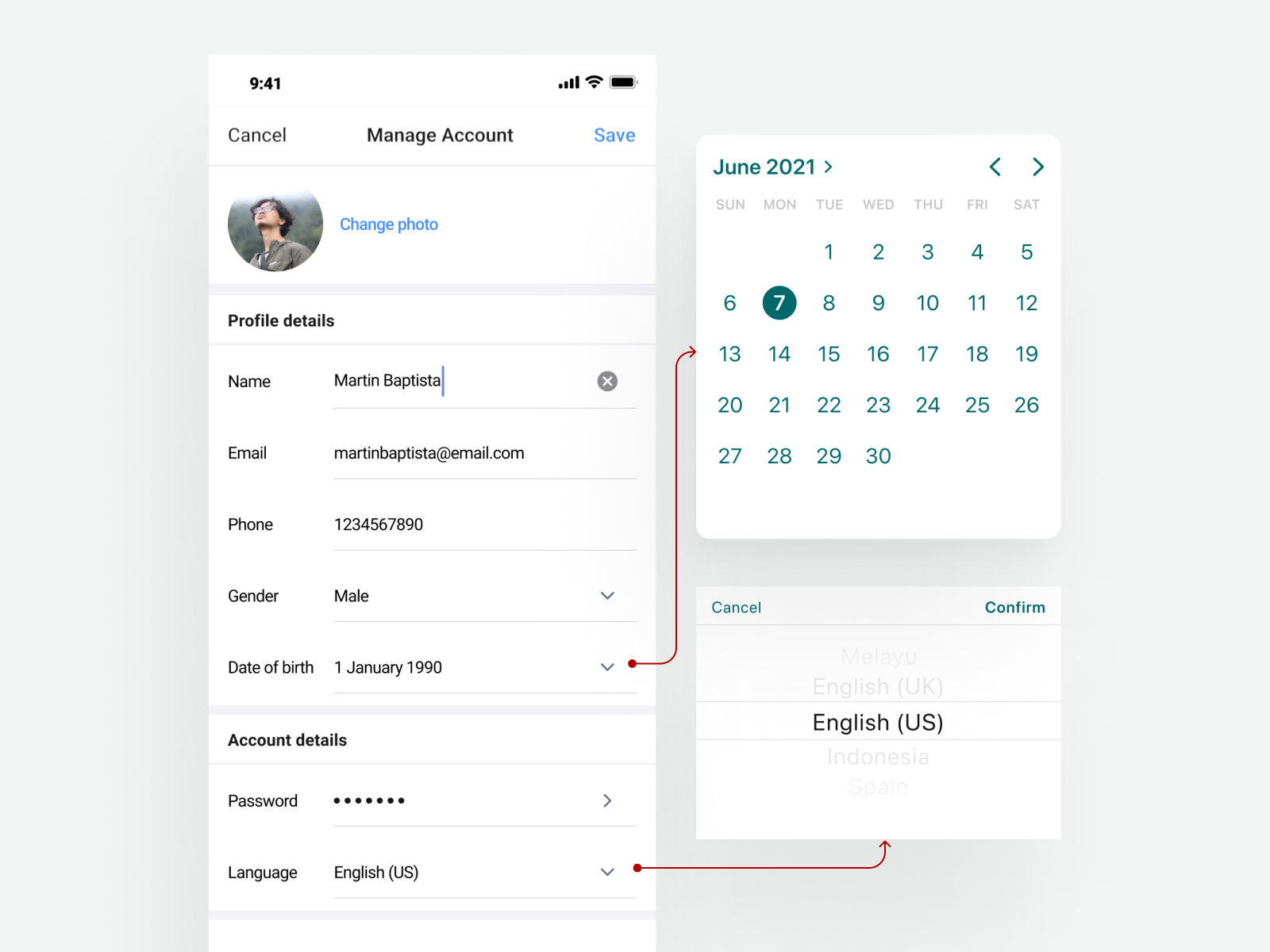 Account Page by Nas on Dribbble