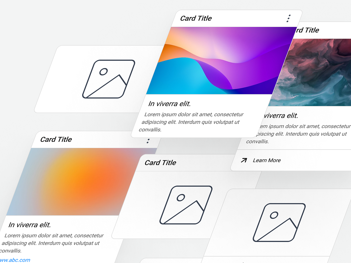 Card UI designs, themes, templates and downloadable graphic elements on ...