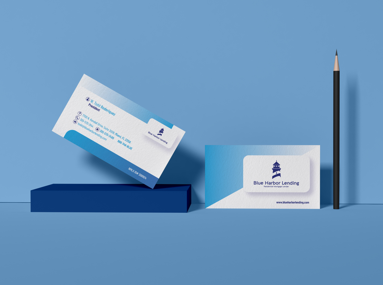 Blue Harbor Lending - Business card Mockup by Anastasiia Demka on Dribbble