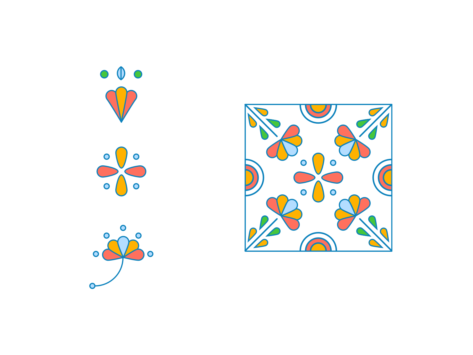 Nibbles and Feasts Pattern by Brenda Montes on Dribbble
