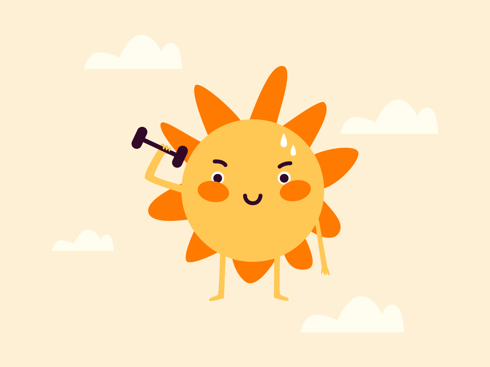 Our Powerful Sun by Gri Nati on Dribbble