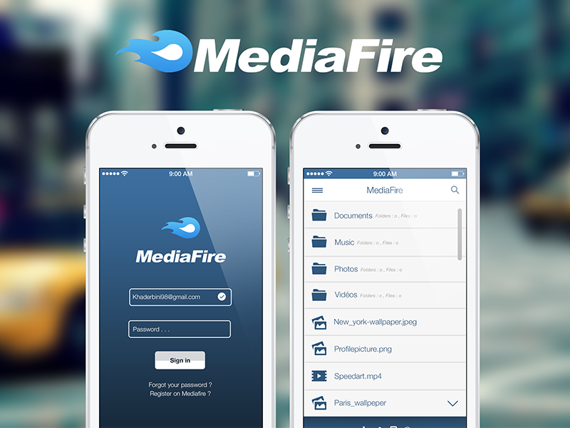 Mediafire app design by khader bini on Dribbble