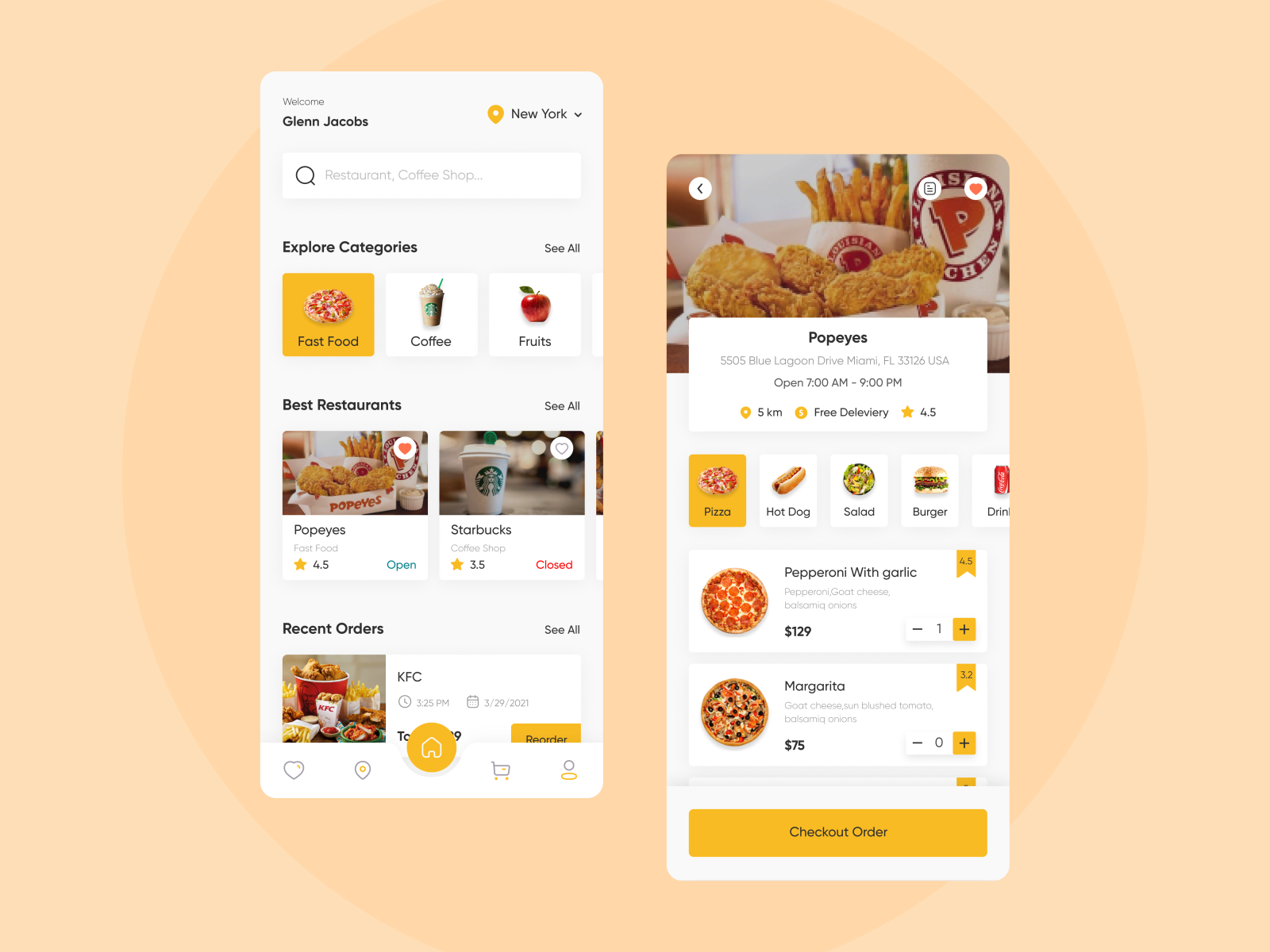 Food Application by Hassan Karimi on Dribbble